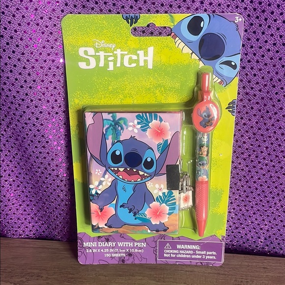 Disney | Office | Disney Stitch Mini Diary With Pen | Poshmark
